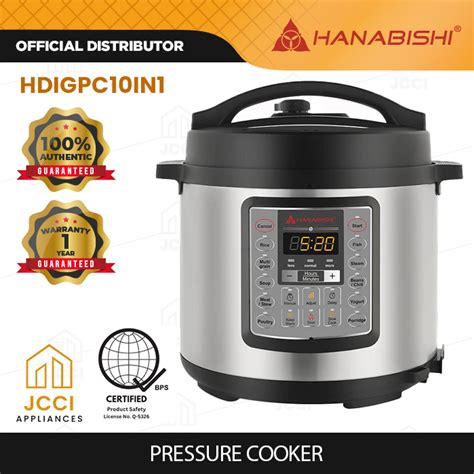 Hanabishi Digital Electric Pressure Cooker Hdigpc10in1 5 7 Liters