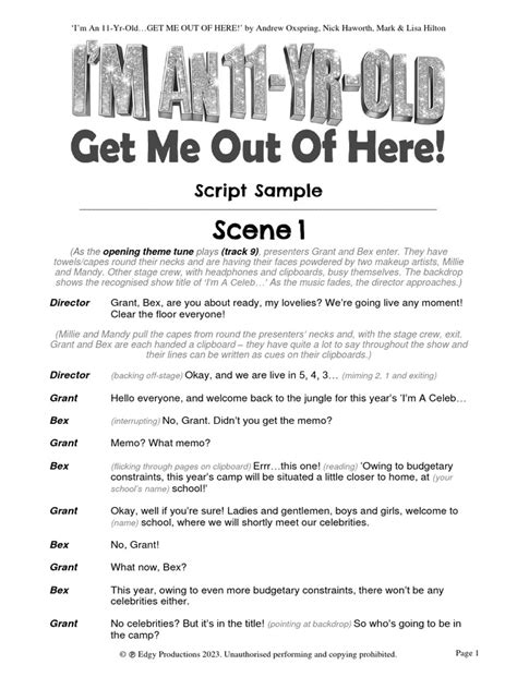 Im An 11 Yr Old Script Sample Pdf Im An 11 Yr Old Script Sample Pdf