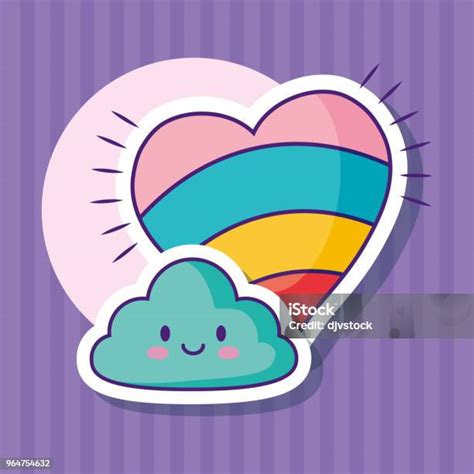 Desain Awan Kawaii Ilustrasi Stok Unduh Gambar Sekarang Afeksi