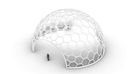 Hexagonal Dome Structure Geodesic Like Wireframe Design V3 3d Model Cgtrader