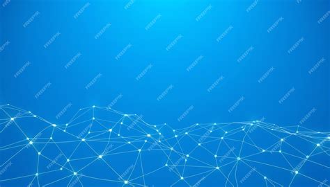 Premium Photo Abstract Blue Background With White Interconnected