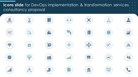 Icons Slide For Devops Implementation And Transformation Services