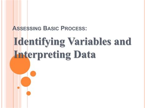 Assessing Basic Process Identfying Controlling Variables Ppt