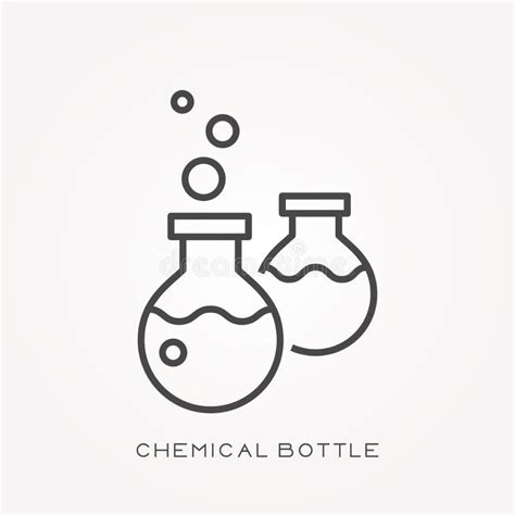 Flat Vector Icons With Hack Stock Vector Illustration Of Flask Icon
