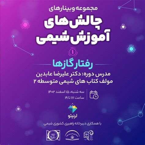 Lernitoo On Linkedin وبینار اولچالش‌های آموزش شیمی رفتار گازها این دوره با همکاری دبیرخانه