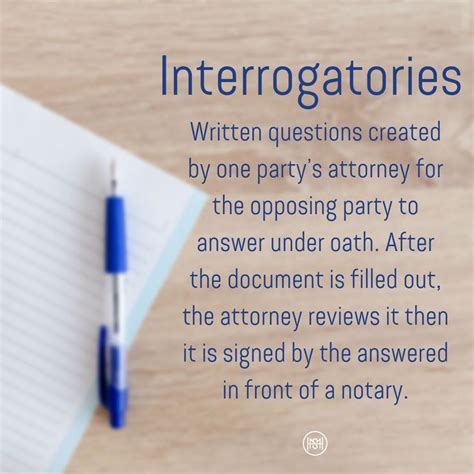 Interrogatories Written Questions Writing Words