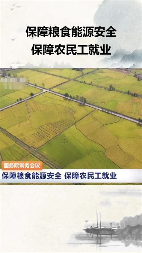 保障粮食能源安全保障农民工就业凤凰网视频凤凰网
