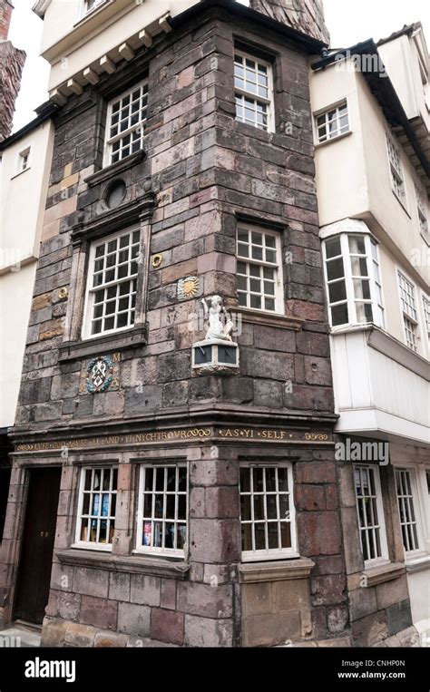 John Knox House On High Street Part Of The Royal Mile In Edinburgh