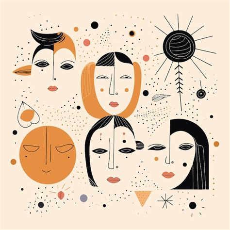 Premium Vector Abstract Vector Hand Drawn Illustration In Concept Of