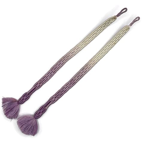 Haori Himo Lavender White Kimono Kitsune