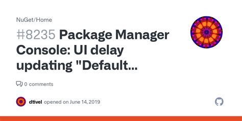 Package Manager Console Ui Delay Updating Default Project Combobox