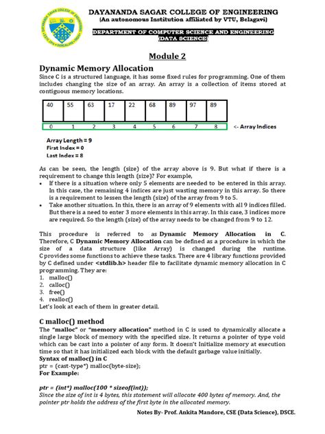 Dsamodule 2 Pdf Queue Abstract Data Type Pointer Computer Programming