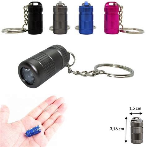 Mini Led Keychain Flashlight Small 3cm 12g Batteries Included Ultra