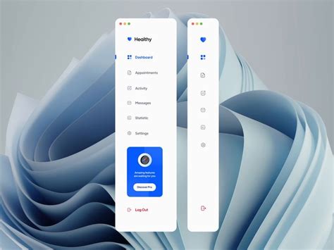 Healthy Sidebar Navigation For App Design Inspiration