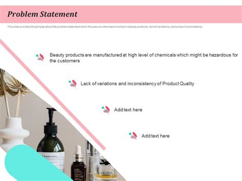 Problem Statement Beauty And Personal Care Product Presentation