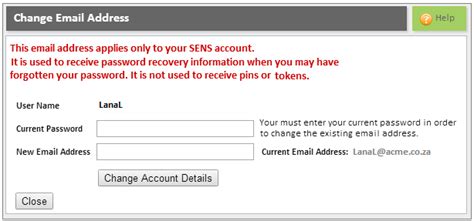 Change My Email Address