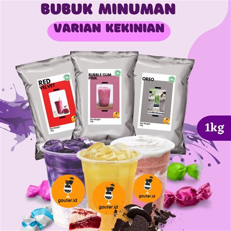 Jual BUBUK MINUMAN RASA KEKINIAN KG SERBUK MINUMAN ANEKA RASA POWDER MINUMAN MINUMAN