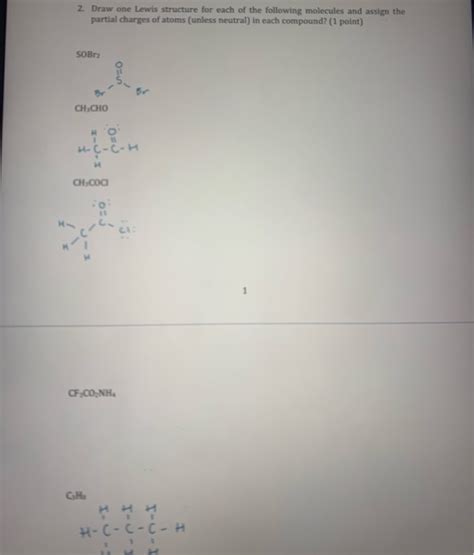 Solved Draw One Lewis Structure For Each Of The Following Chegg