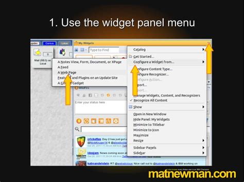 Mat Newman IBM Connections Widget PPT