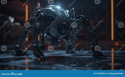 Futuristic Robot Precision Powered By Advanced Ai Algorithms And