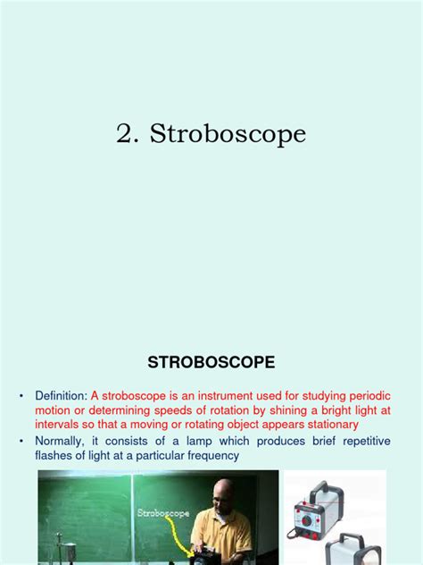 Phy 121 2 Stroboscope Pdf Frequency Oscillation