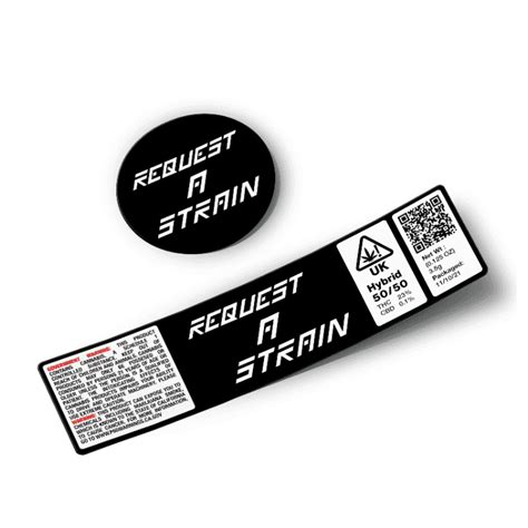 Request A Strain Glass Jar Labels Stickers And Labels Strain Labels