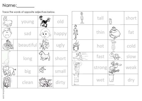 Opposite Adjectives English Esl Worksheets Pdf And Doc