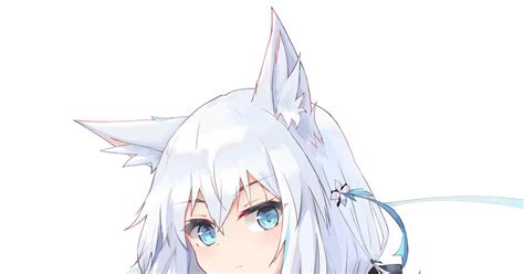 白髪 猫娘 Accのイラスト Pixiv