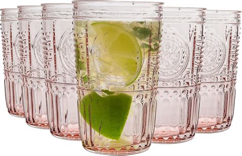 Bormioli Rocco Romantic Set Of 6 Cooler Glasses 16 Oz