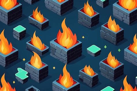 Isometric Firewall Vector Premium Ai Generated Image