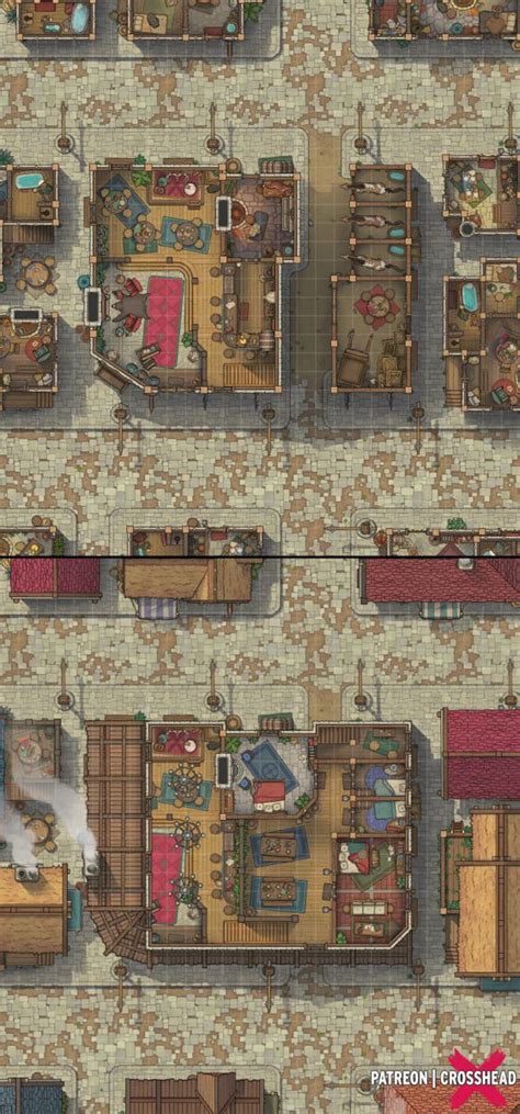 Motel Day Crosshead Battlemaps For Dnd And Other Tabletop Rpgs