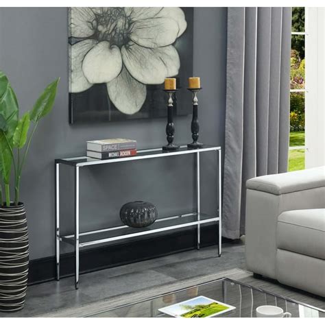 Convenience Concepts Nadia Chrome Console Table