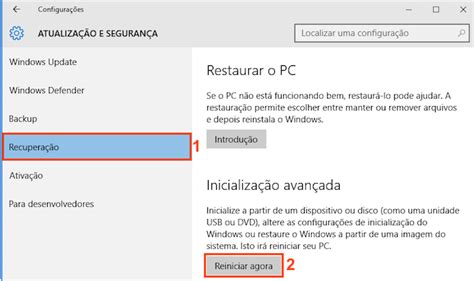 como acessar as configurações da firmware uefi no windows 10 dicas e
