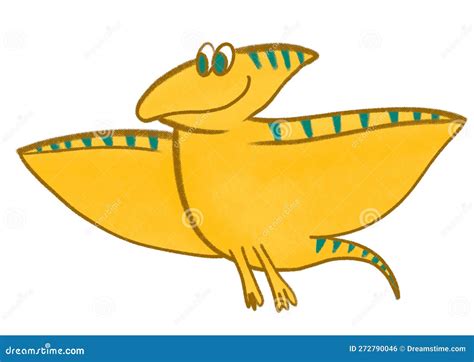 Pterodactyl Flying Dinosaur Pterodactylus Winged Dino With Crest