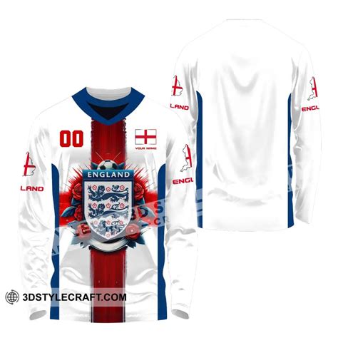 Unisex Shirt Custom Name And Number England Football Shirt England F