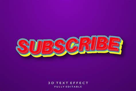 Premium Vector Subscribe Luxury Editable 3d Vector Text Effect