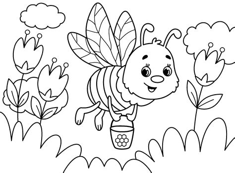 La Abeja Linda Para Colorear La Abeja Linda Para Impr