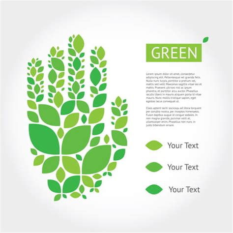 녹색 생태 템플릿 배경 벡터 Eps Uidownload