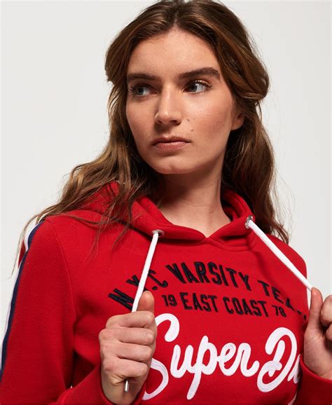 Superdry Besticktes NYC Varsity Hoodie - Damen Damen Hoodies