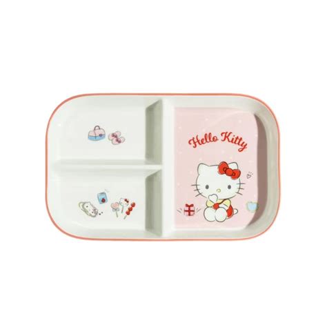 Get Sanrio Cartoon Home Dividing Ceramic Plate Hello Kitty 1pc Delivered Weee Asian Market