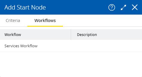 Configuring Start Node In General Workflows