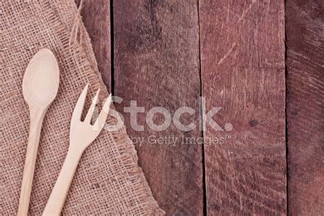 나무로 되는 숟가락 및 포크 스톡 사진 Freeimages