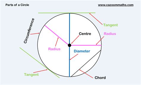 Parts Of A Circle Geometry Worksheets