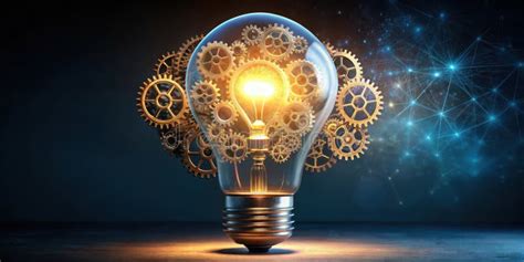 Illuminating Innovation A Glowing Light Bulb With Intricate Gears Symbolizing Complex Problem
