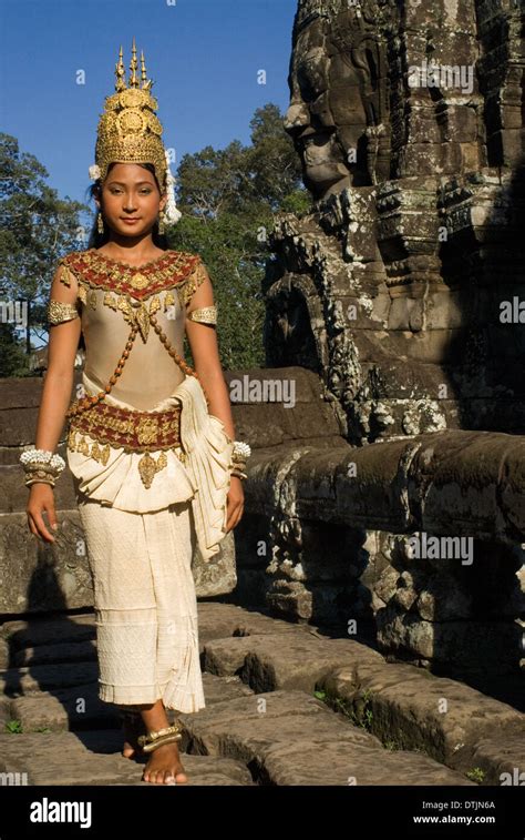 Apsara Dancers At Bayon The Walls Of The Temples Are Graced With Over