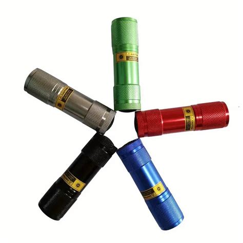 9 Led 紫外灯 395 400nm Led 紫外手电筒，用于固化金钱的迷你手电筒 矿石 Id 发霉的食物探测器，家用宠物污渍猫癣隐形墨水标记检查器 使用 Aaa 电池（不包括在内