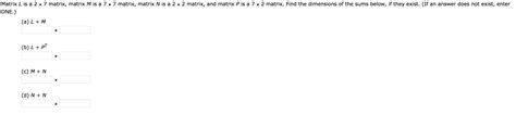 Solved Matrix L Is A 2 X 7 Matrix Matrix M Is A 7 X 7