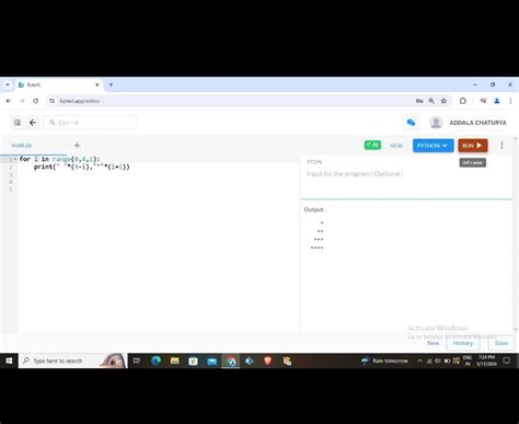 chathurya addala on linkedin here is the day 46 pattern code using