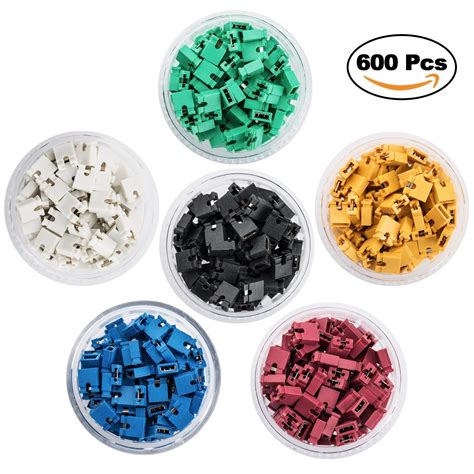600 Pieces Standard Computer Jumper Caps Header Pin Shunt Short Circuit
