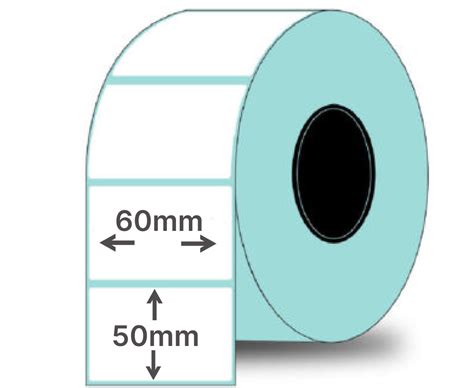 60mm X 50mm 500pcs Direct Thermal Label Stickers